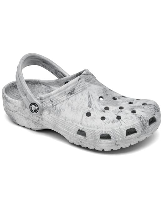 Crocs™ Big Kids Classic Watercolor Marble Clog Sandals From Finish Line ...