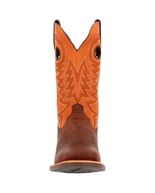 Durango Rebel Pro Orange Western Boot in Brown for Men | Lyst