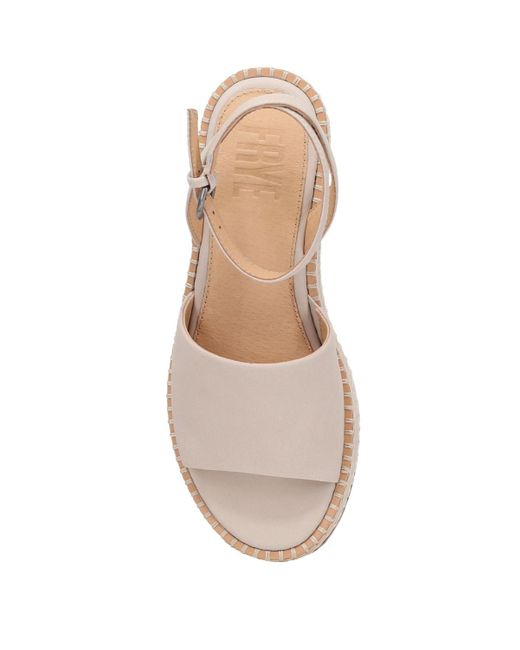 Frye Joy Ankle Strap Platform Wedge Sandals in White | Lyst