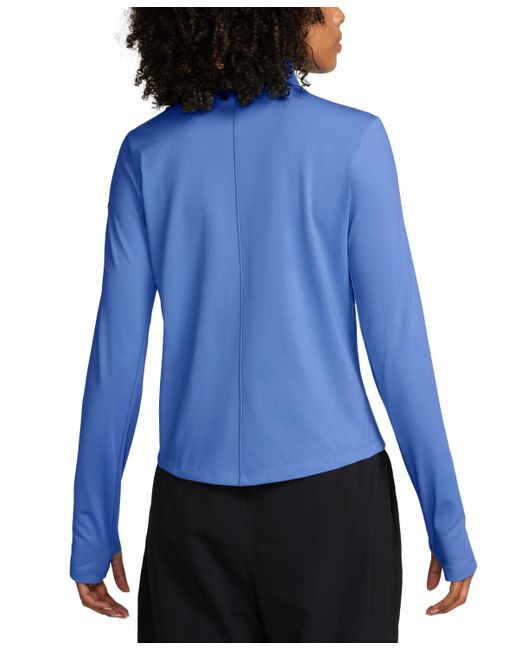 Nike One Dri-fit Full-zip Mid-layer Top in Blue | Lyst