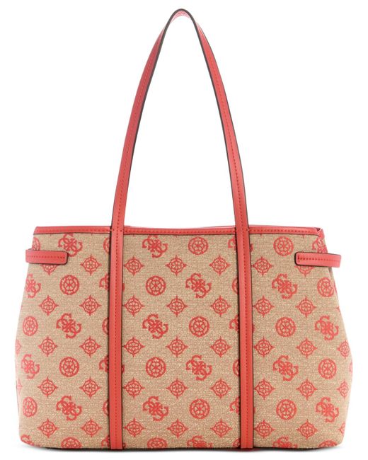 Guess Beyza Large Girlfriend Tote Bag in Red | Lyst