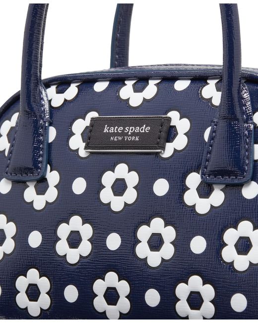 Kate Spade Sam Icon Daisy Dot Embossed Saffiano Leather Mini Duffle Bag ...