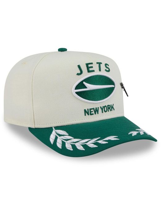 KTZ Cream/green New York Jets 2025 Nfl Draft A-frame 59fifty Fitted Hat ...