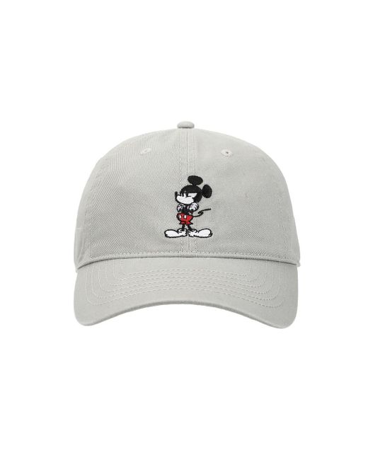 Disney Mickey Mouse White Unstructured Baseball Cap in Gray for Men | Lyst
