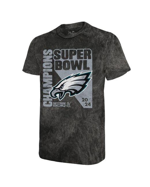 Majestic Threads Philadelphia Eagles Super Bowl Lix Champions Mineral Wash T-shirt in Black for ...