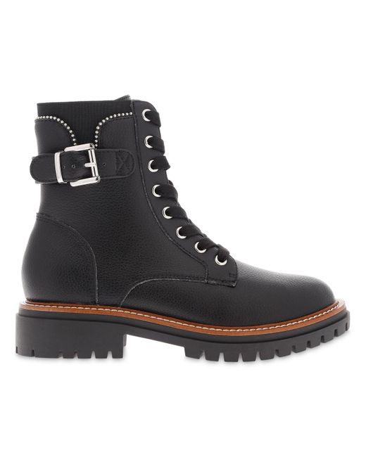 MIA Foster Water-resistant Leather Combat Boots in Black | Lyst