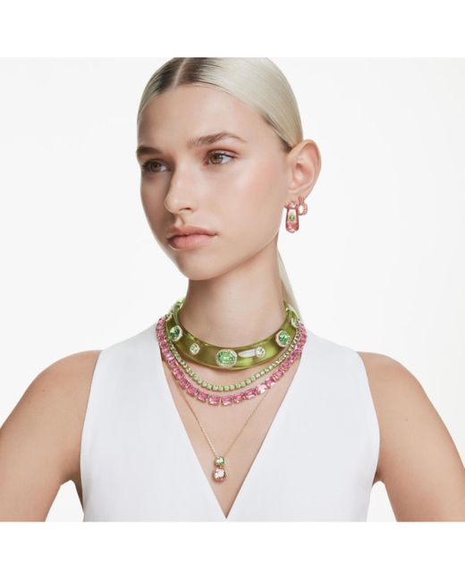 Swarovski Matrix Gold-tone Plated in Pink | Lyst