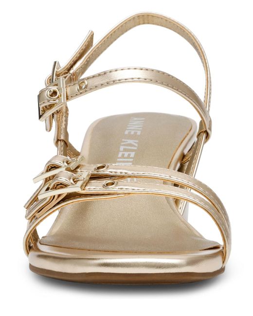 Anne Klein Mackenzie Strappy Buckle Block Heel Dress Sandals in ...
