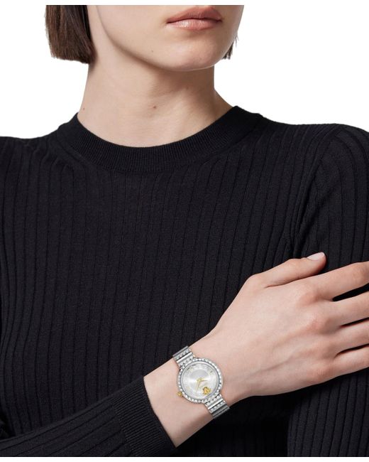 Versace Swiss Greca Goddess Steel Studded Bracelet Watch 28mm in ...