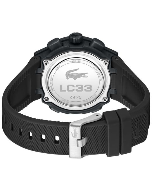 Lacoste Lc33 Silicone Strap Watch in Black | Lyst