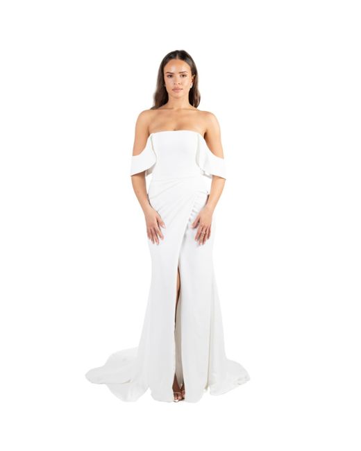 Pia Gladys Perey Corset Off The Shoulder Dress in White | Lyst