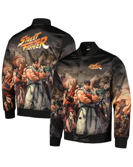 FREEZE MAX Street Fighter Graphic Full-snap Jacket in Black for Men | Lyst