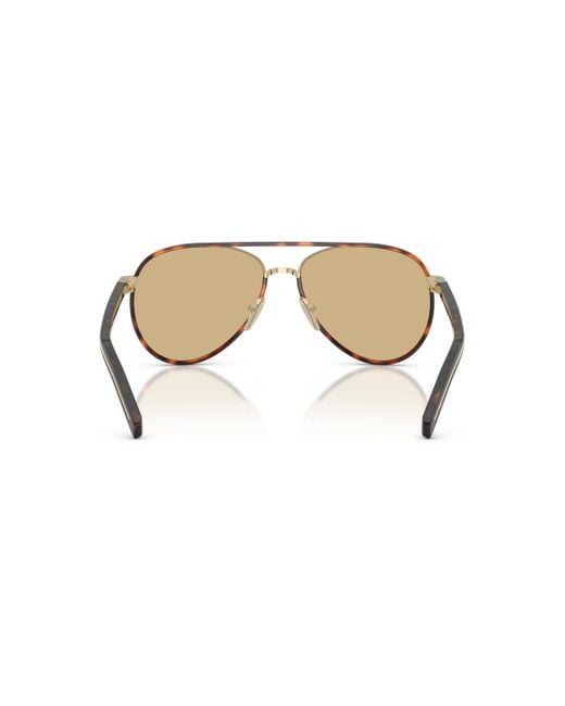 Prada Pilot Aviator Sunglasses in Natural | Lyst