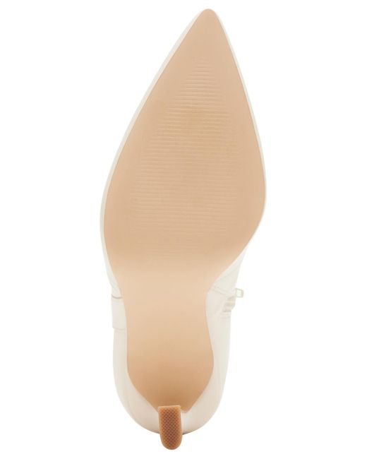 Madden Girl River Flare Heel Western Dress Booties in White | Lyst