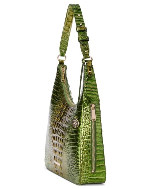 Brahmin Tabitha Melbourne Leather Shoulder Bag in Green | Lyst