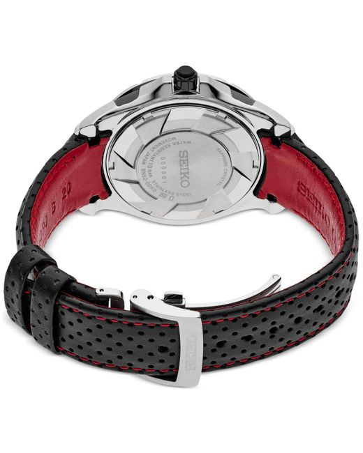 Seiko Coutura Black Leather Strap Watch 41mm in Gray for Men | Lyst