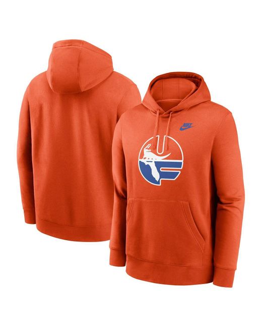 Nike Florida Gators Legacy Logo Club Fleece Pullover Hoodie in Orange ...