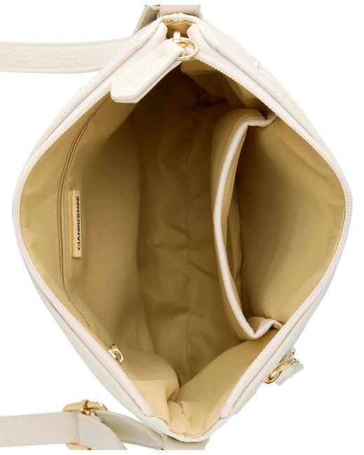Giani Bernini Pebble North South Small Crossbody in Natural | Lyst