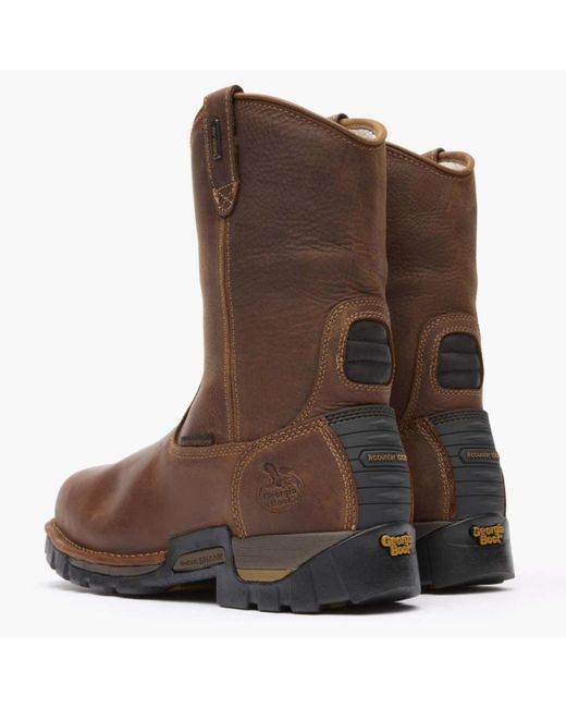 Georgia Boot Eagle One Waterproof Pull On Work Boot in Brown | Lyst