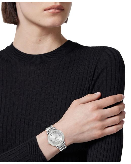 Versace Swiss Greca Sphere Steel Bracelet Watch 35mm in Gray | Lyst