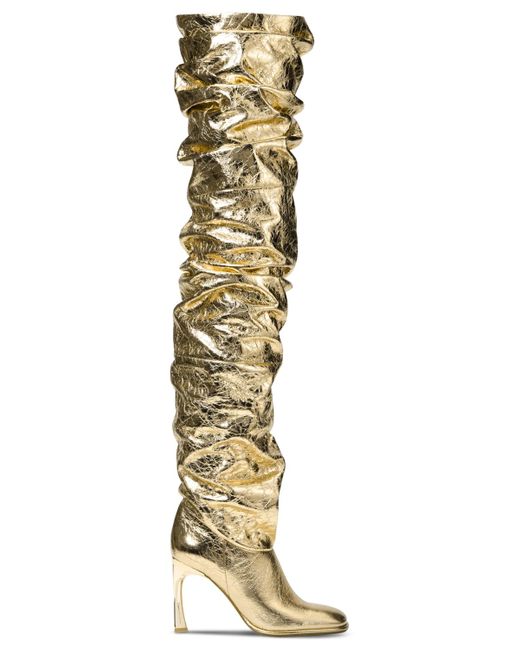 Michael Kors Michael Kelsea Slouch Boots in Metallic | Lyst