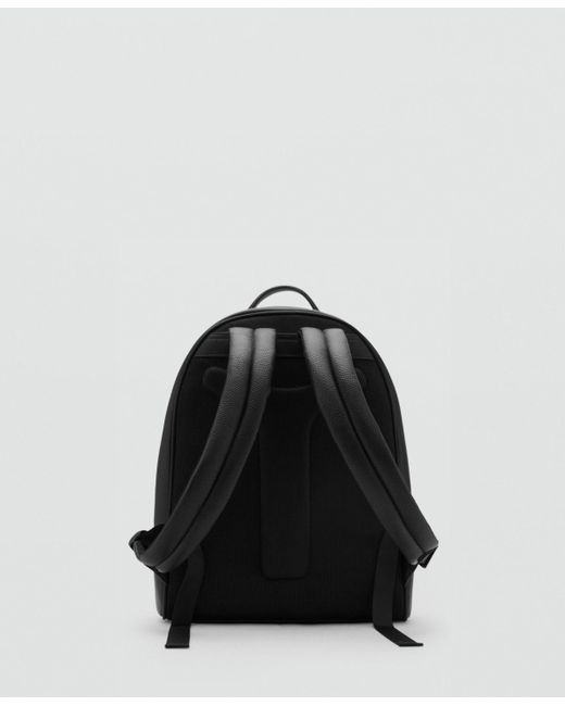 Mango Faux-leather Backpack in Black for Men | Lyst