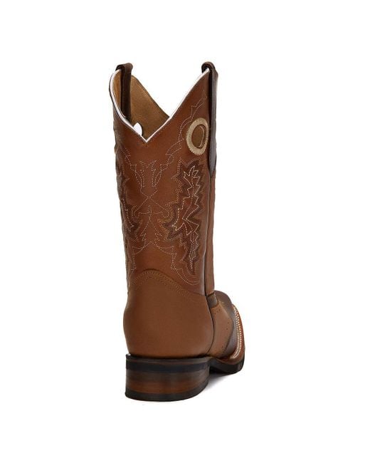 Forastero Men Western Cowboy Leather Boots in Brown for Men | Lyst