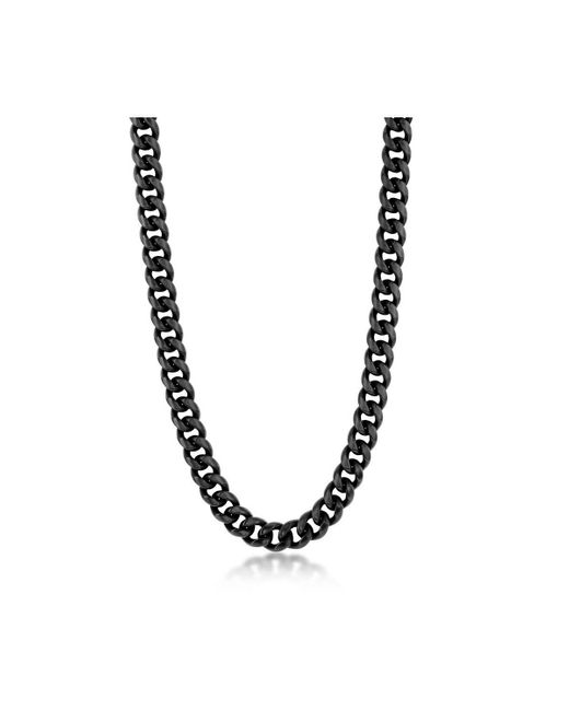 Metallo Stainless Steel 10mm Miami Cuban Chain Necklace in Metallic for ...