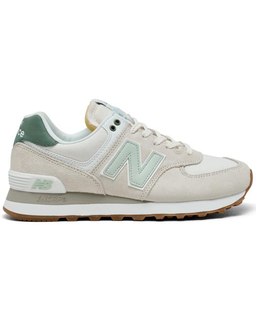 New Balance 574 Casual Sneakers From Finish Line in White | Lyst