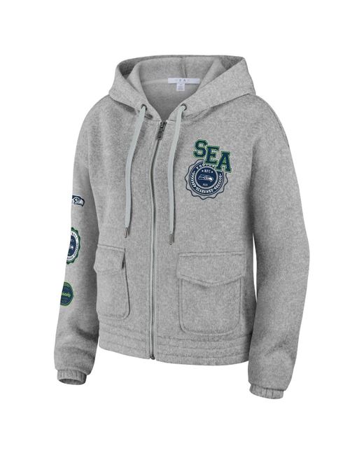 WEAR by Erin Andrews Seattle Seahawks Full-zip Hoodie in Gray | Lyst