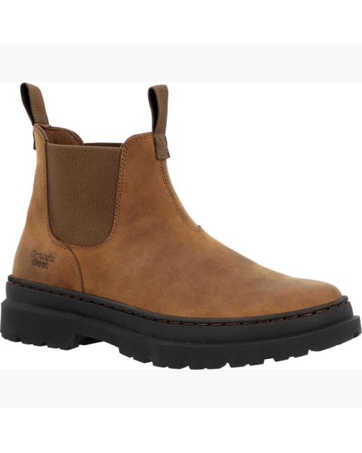 Georgia Boot Romeo Superlyte Chelsea in Brown | Lyst