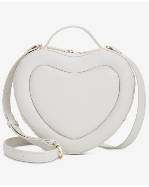 On 34th Jasmii Small Solid Heart Crossbody in Gray | Lyst