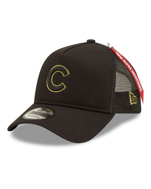 KTZ Synthetic X Alpha Industries Black Chicago Cubs A-frame 9forty ... KTZ Synthetic X Alpha Industries Black Chicago Cubs A-frame 9forty ...