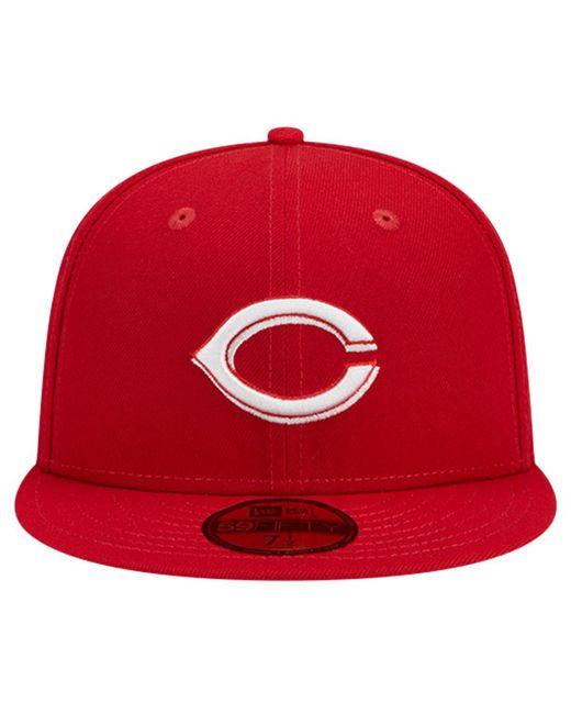 KTZ Cincinnati S Logo 59fifty Fitted Hat in Red for Men | Lyst