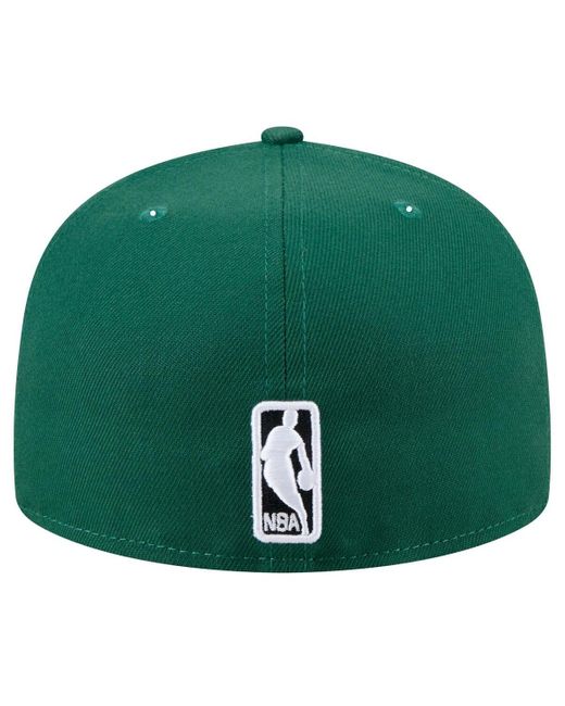 KTZ Milwaukee Bucks Throwback Pennant 59fifty Fitted Hat in Green for ...