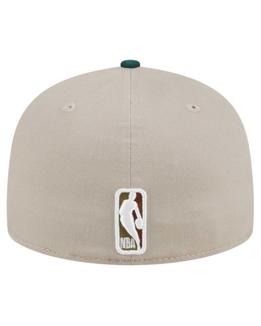 KTZ Natural/hunter Green Chicago Bulls Lifestyle Tree Bark 59fifty ...