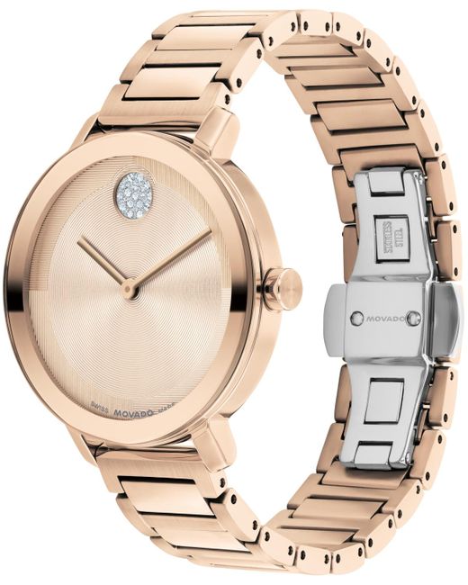 Movado Bold Evolution 2.0 Swiss Quartz Ionic Plated Light Rose Gold ...