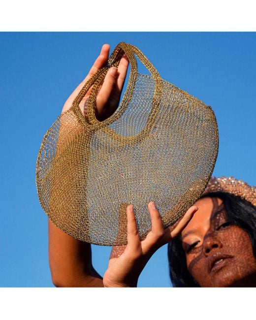 BrunnaCo Sol Mesh Wire Tote Bag in Metallic | Lyst