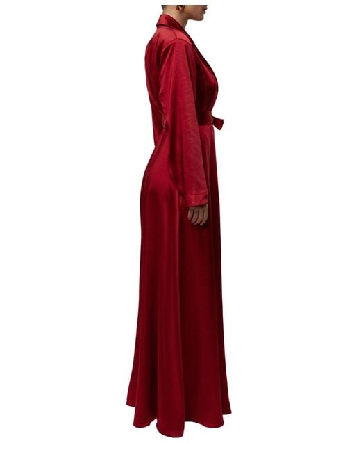 JLUXLABEL Satin Embrace Maxi Dress in Red | Lyst