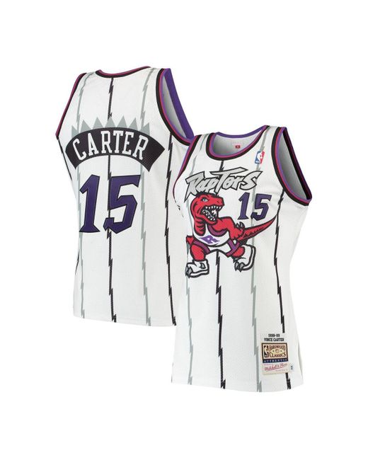 Mitchell And Ness Vince Carter White Toronto Raptors Hardwood Classics