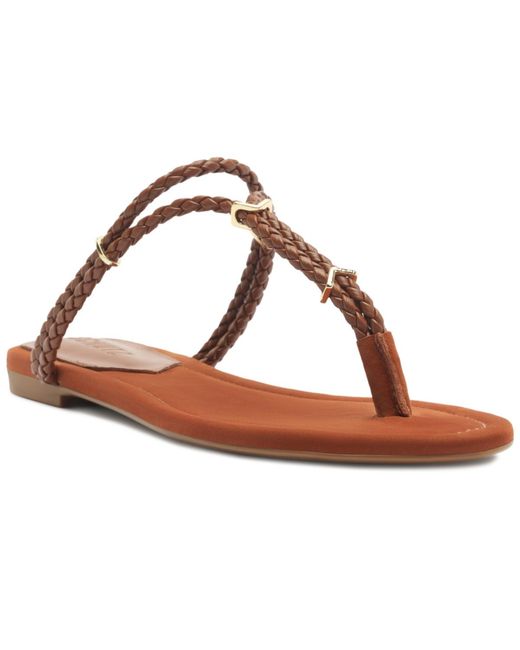 SCHUTZ SHOES Cordelia Slip-on Flat Sandals in Brown | Lyst