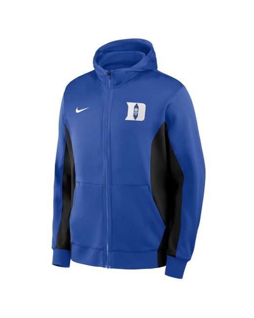 Nike Royal/black Duke Blue Devils Dri-fit Game Full-zip Hoodie Jacket ...