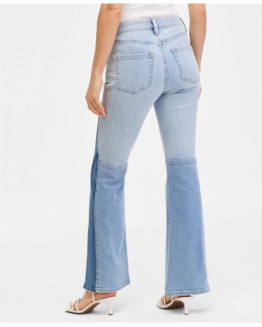 INC International Concepts Colorblocked High-rise Flare Jeans in Blue ...