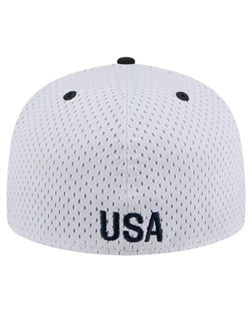 KTZ Usmnt Throwback Mesh 59fifty Fitted Hat in Blue for Men | Lyst