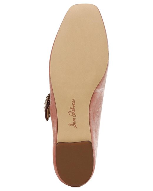 Sam Edelman Michaela Glow Buckled Mary Jane Flats in Brown | Lyst
