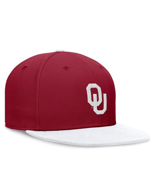 Nike Crimson/white Oklahoma Sooners Team Logo Performance Fitted Hat in Red for Men | Lyst