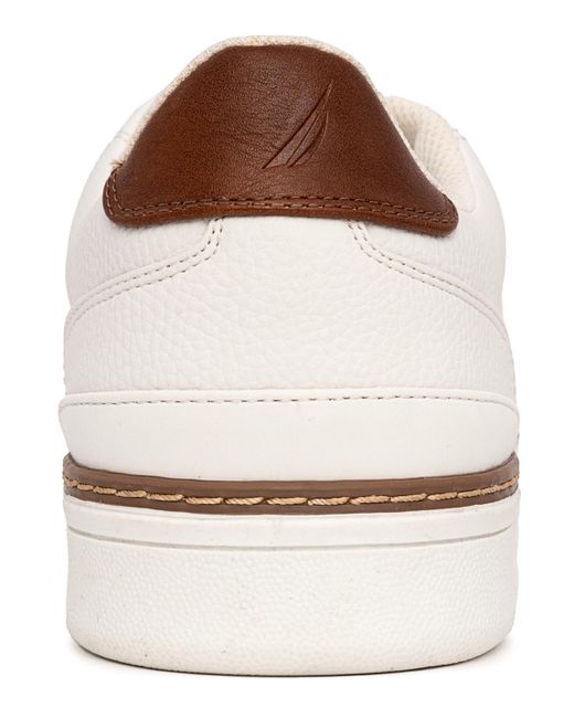 Nautica Jaro Closed Toe Low Sneakers in White for Men | Lyst