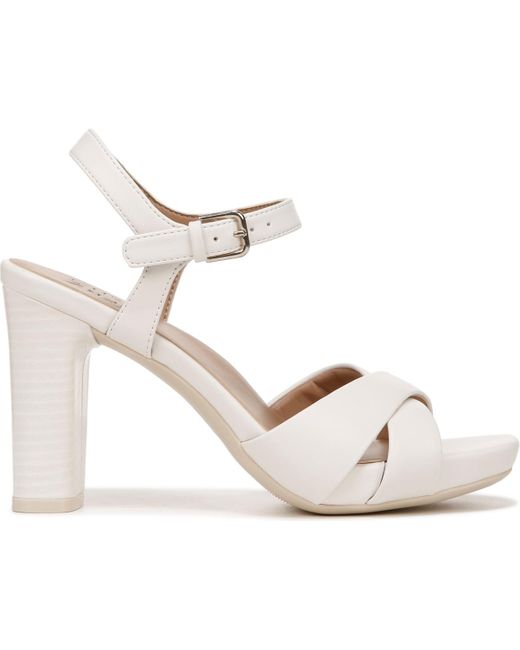 Naturalizer Morgan Open Square Toe Platform Dress Sandals in Metallic ...