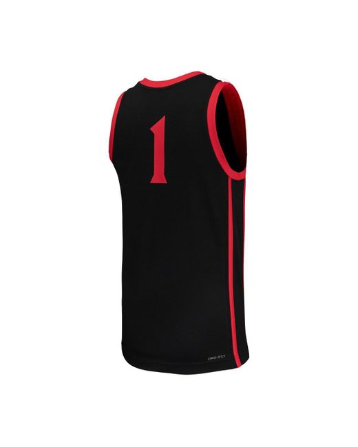 Nike 1 San Diego State Aztecs Replica Basketball Jersey in Black for ...