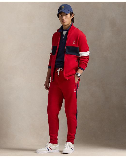 Polo Ralph Lauren Double-knit Track Pants in Red for Men | Lyst